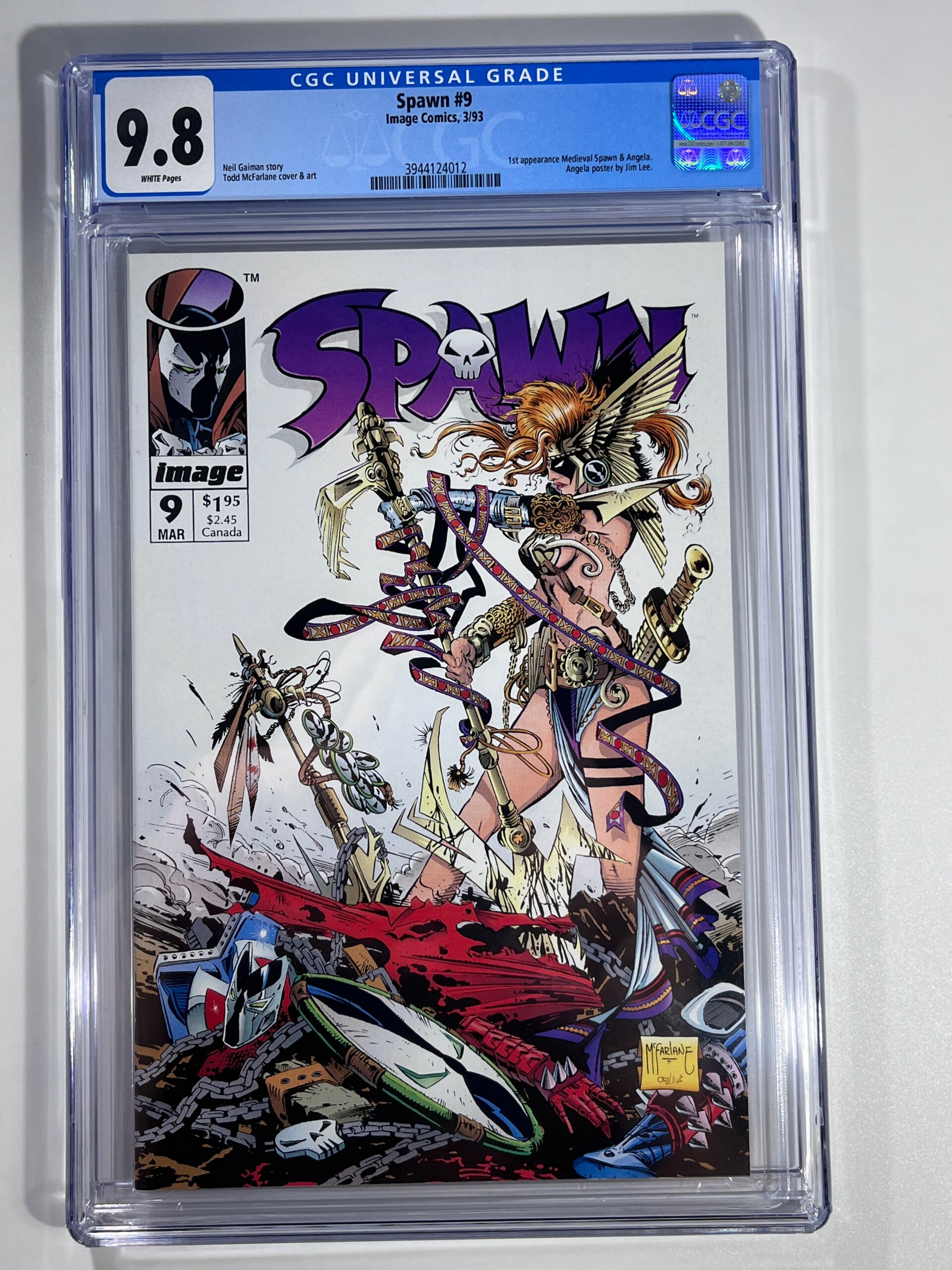 Spawn #9 CGC 9.8 (1993) 1st app. Angela, 1st app. Medieval Spawn, 1st app. Cogliostro – Rust ...