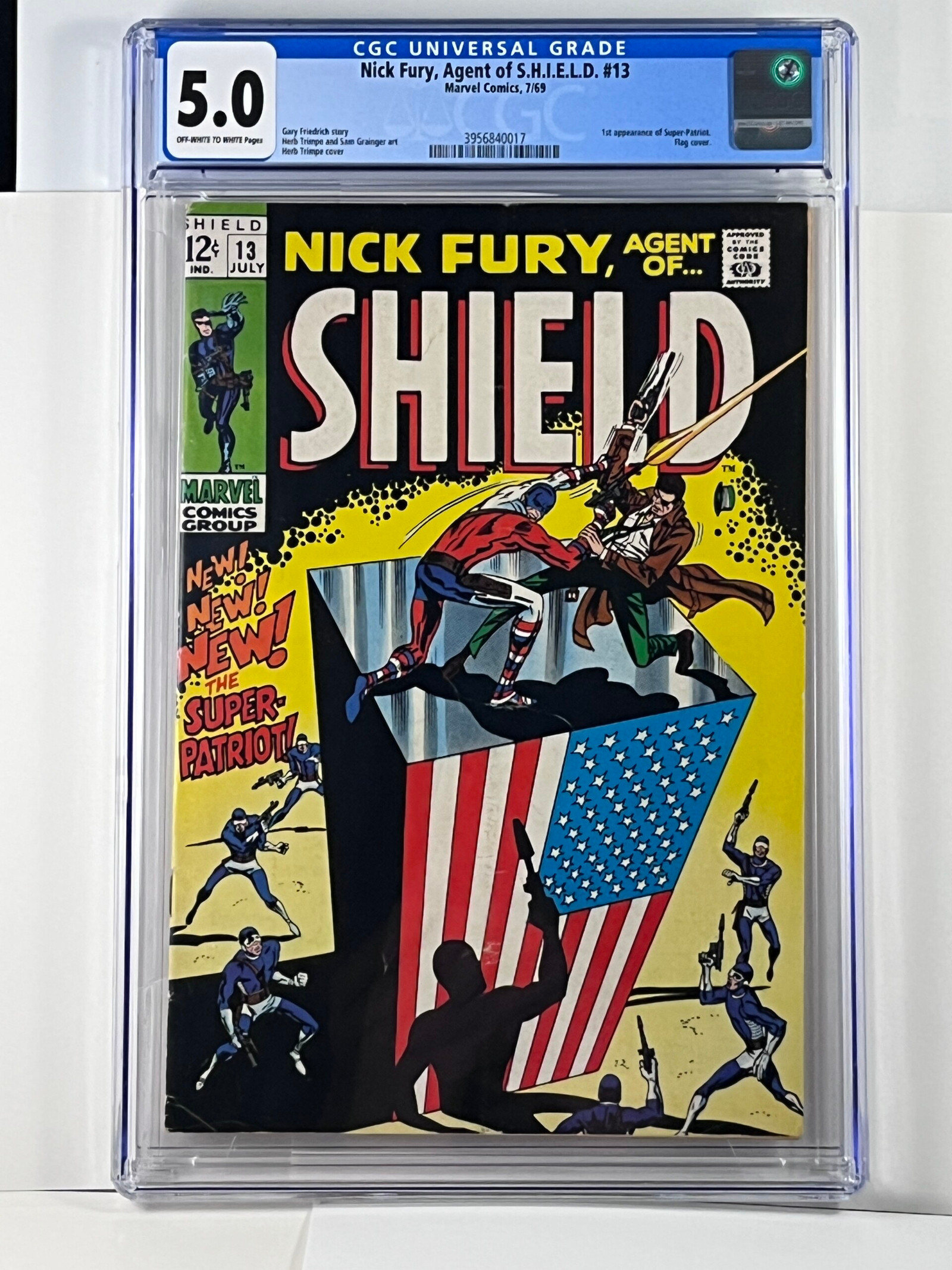 Nick Fury Agent of Shield #13 CGC 5.0 (1969) 1st app. & Death of Super Patriot – Rust Belt ...